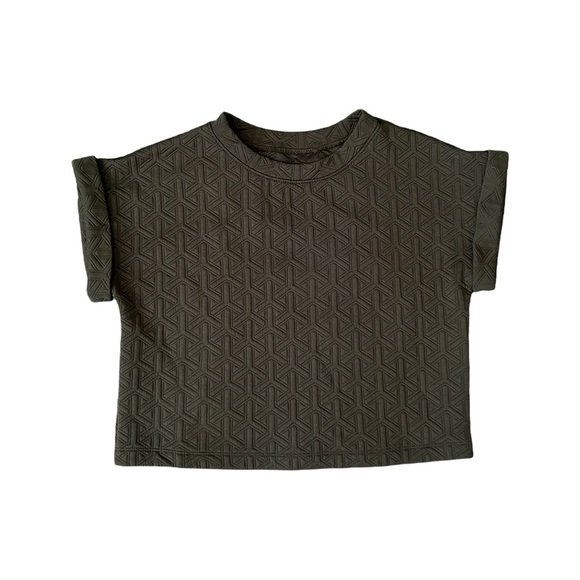 Tops | Quilted Boxy Crop Top | Poshmark